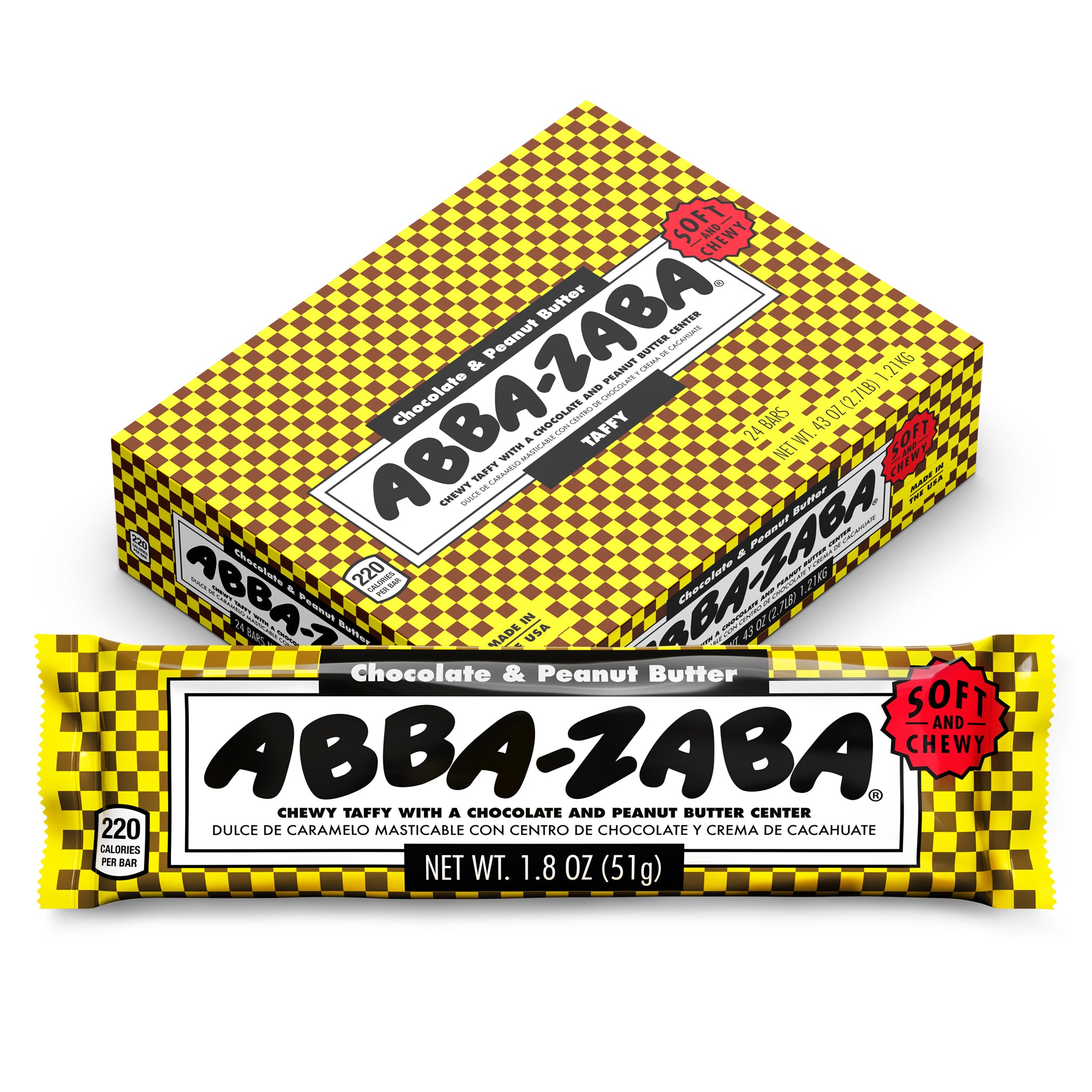 Abba-Zaba Candy Bar | Creamy Peanut Butter Filled Taffy – Annabelle ...