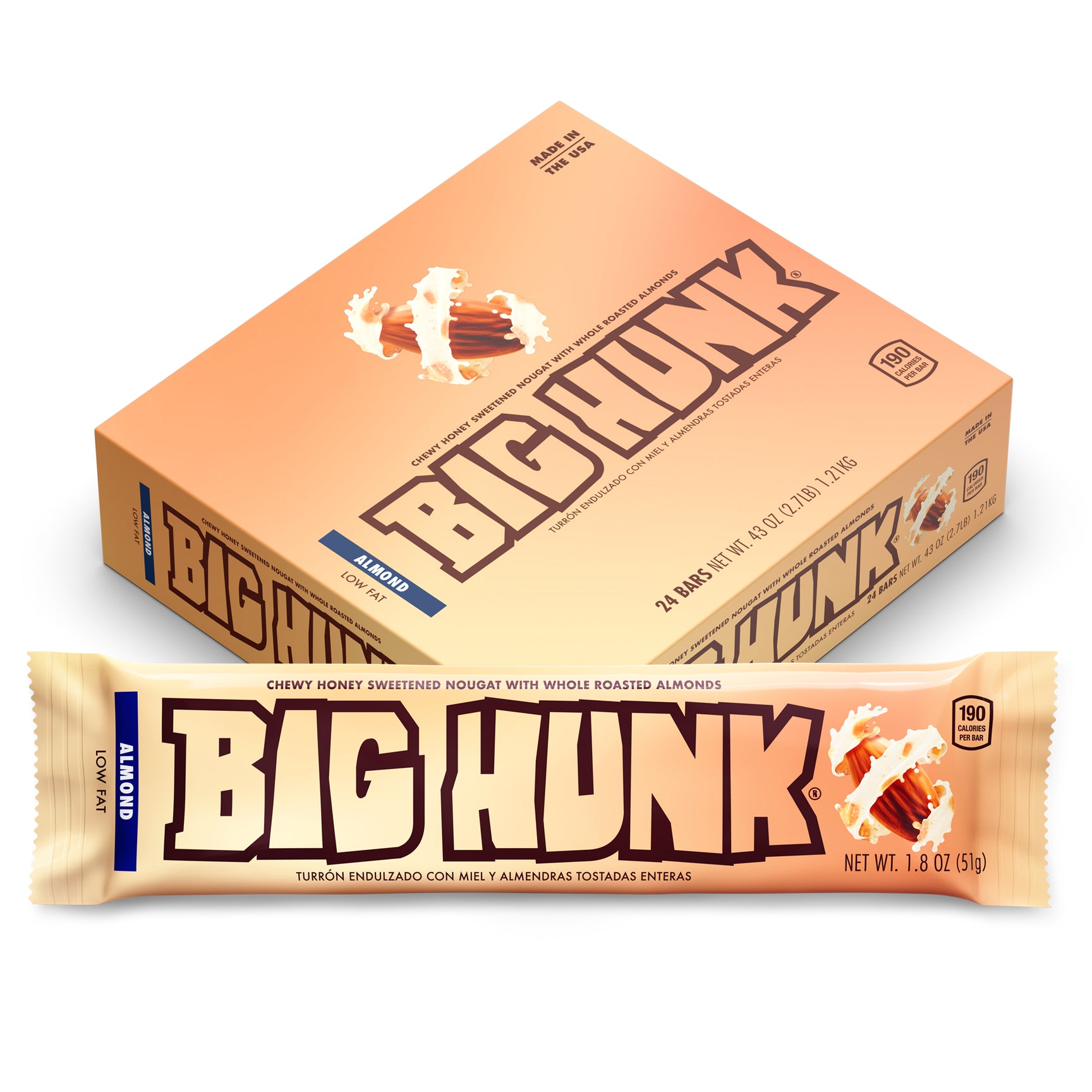 Big Hunk Candy Bar | Honey Nougat Bar with Peanuts – Annabelle Candy ...